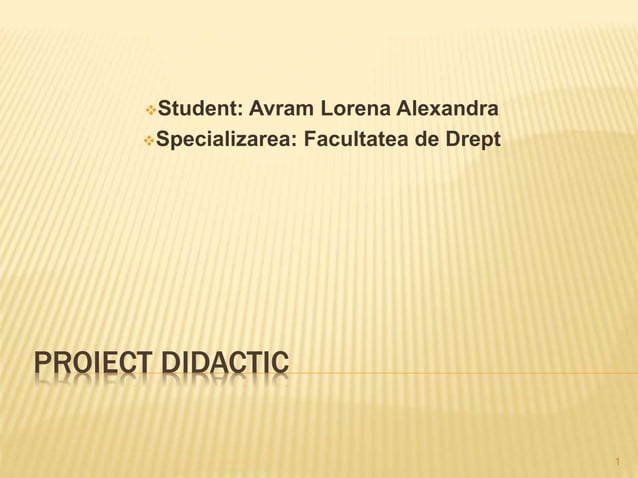 Proiect didactic IAC! | PPTX