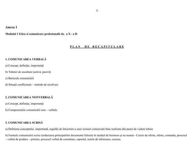 Proiect didactic RECAPITULARE X B M1 Etica si comunicare profesionala.docx