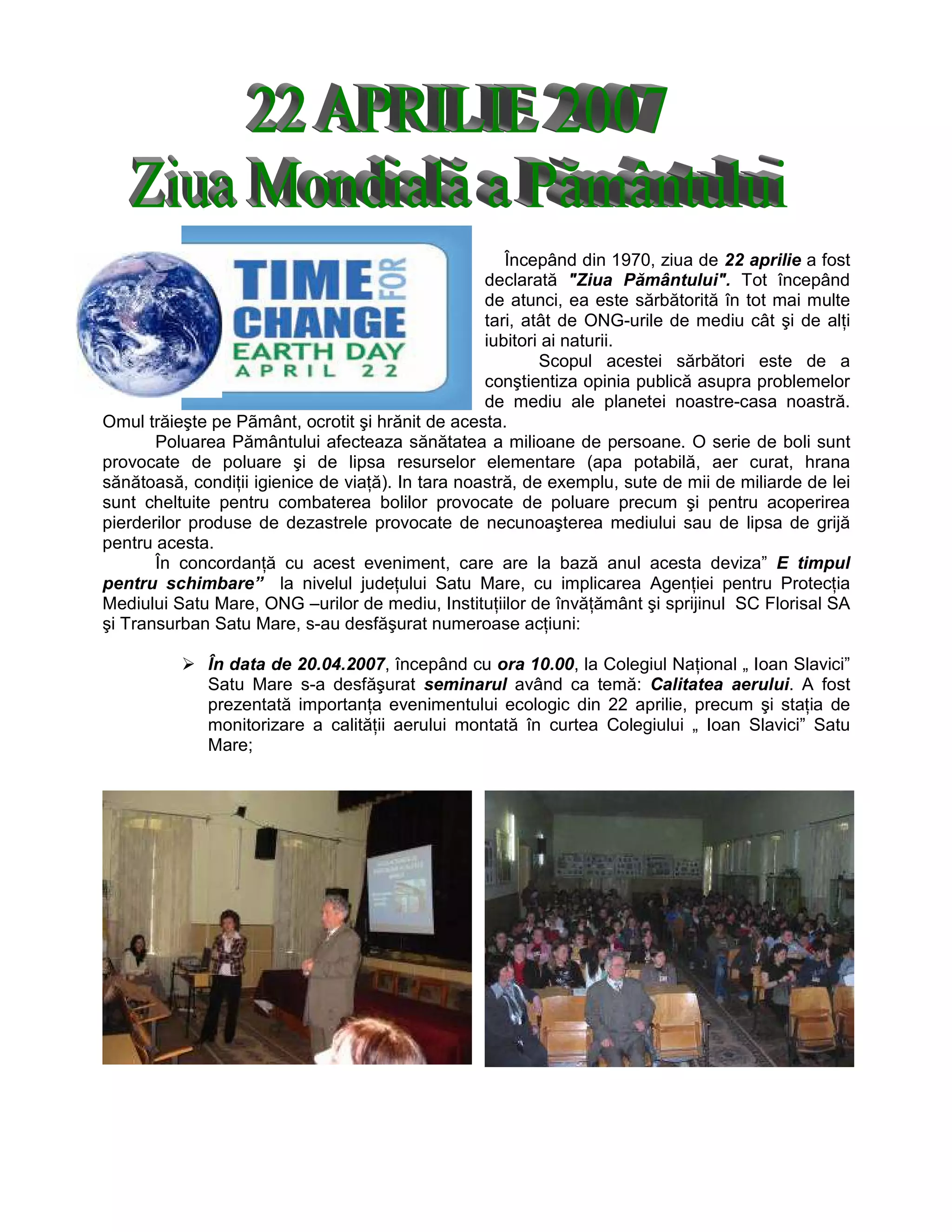 Proiect Ecologic | PDF