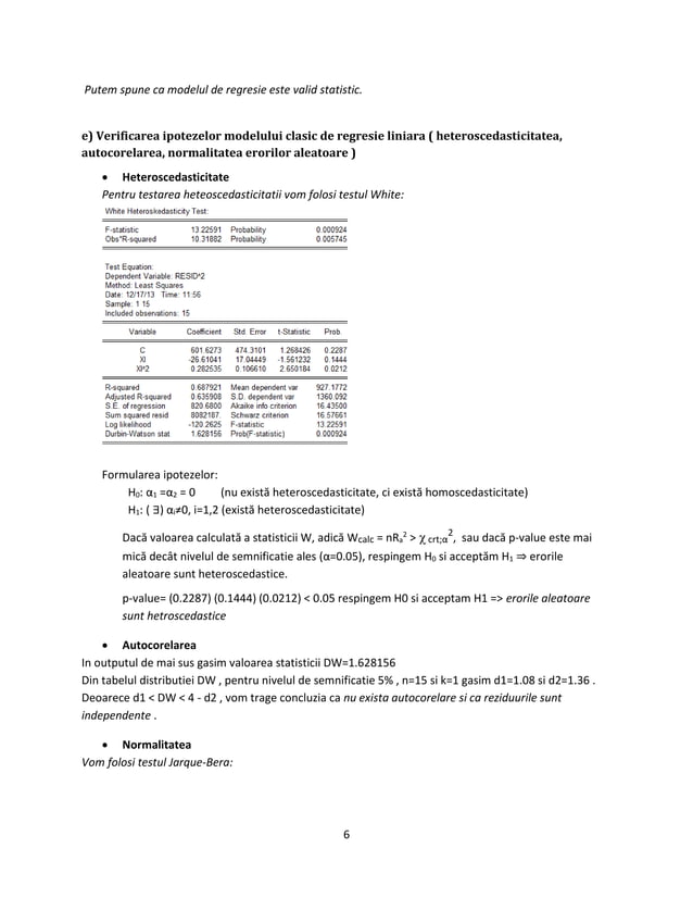 Proiect econometrie | PDF