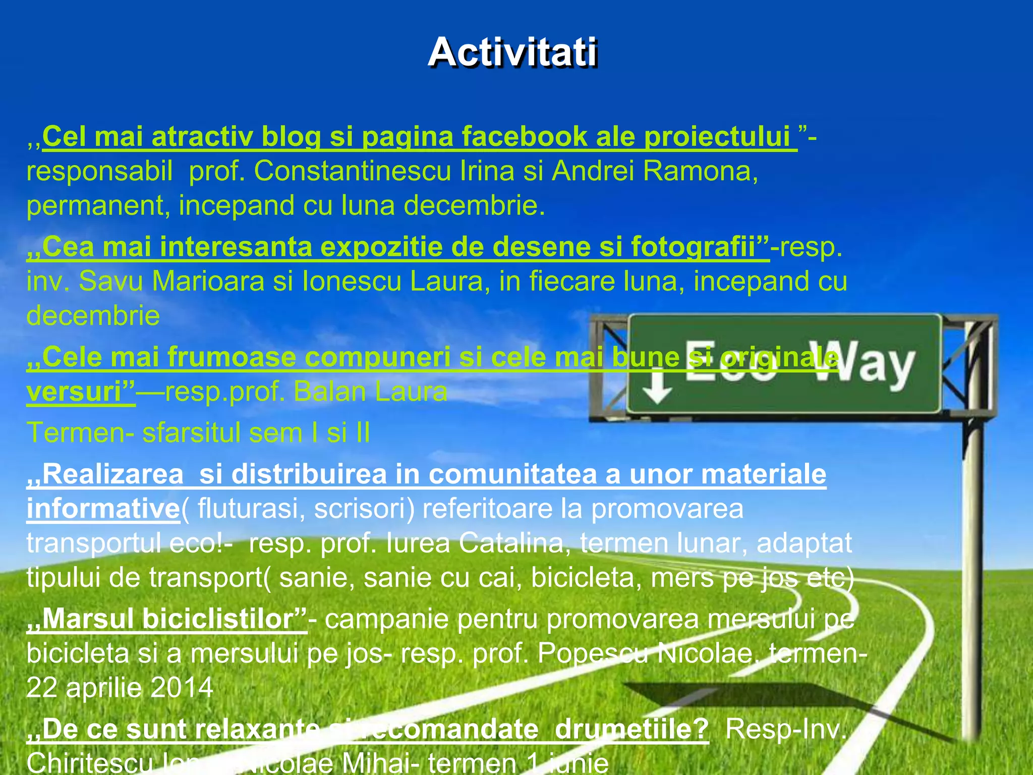 Proiect eco scoala 2013 2014 | PPTX