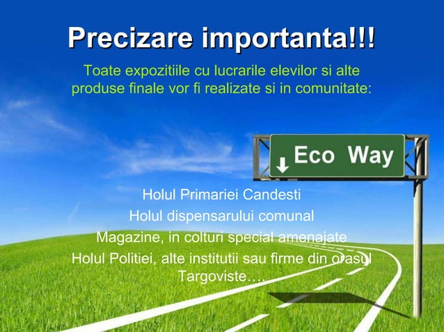 Proiect eco scoala 2013 2014 | PPT