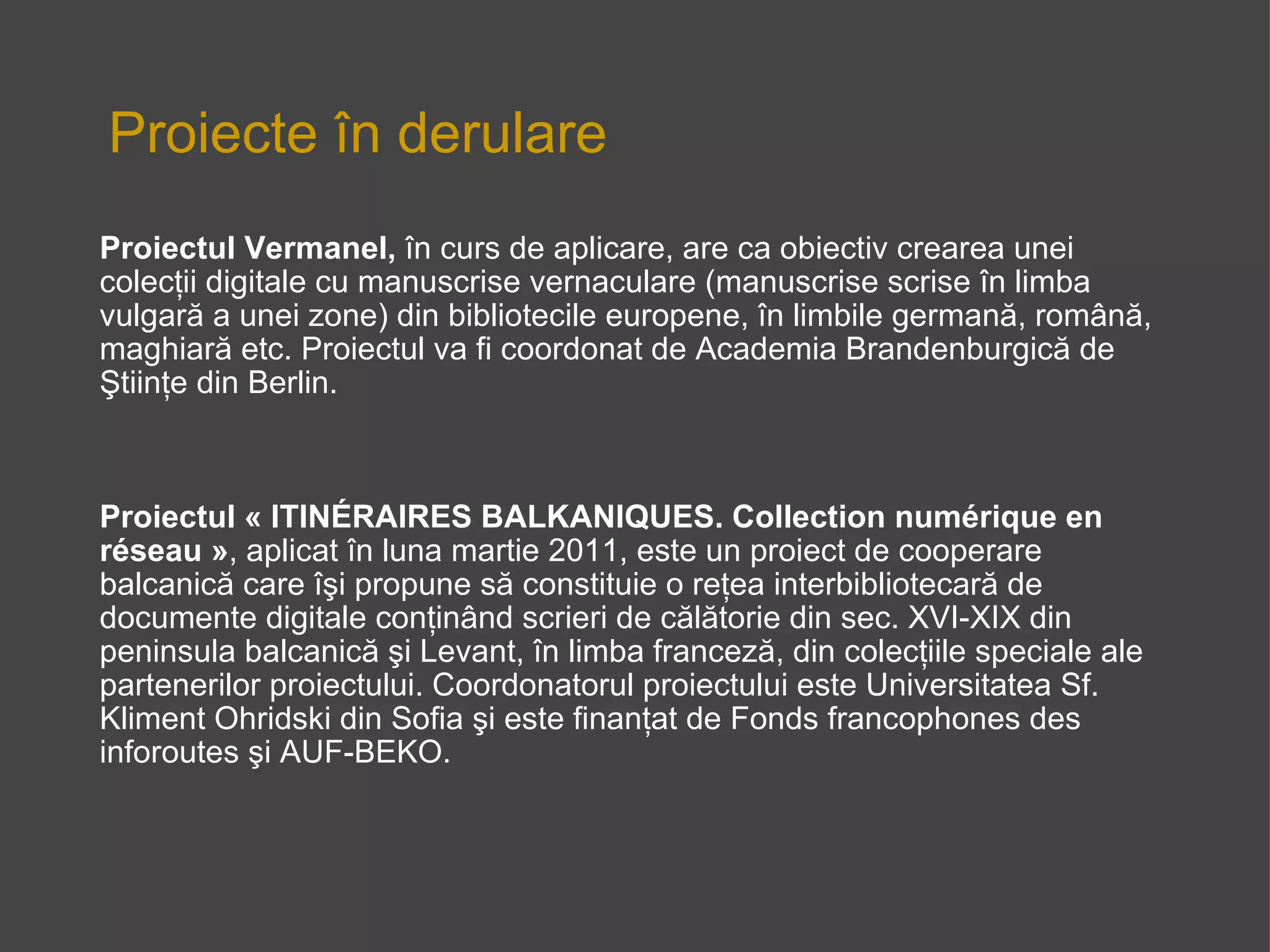 Proiecte europene de valorificare a patrimoniului cultural | PPT