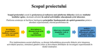 Proiectarea unei platforme didactice pentru studiul lentilelor | PPTX