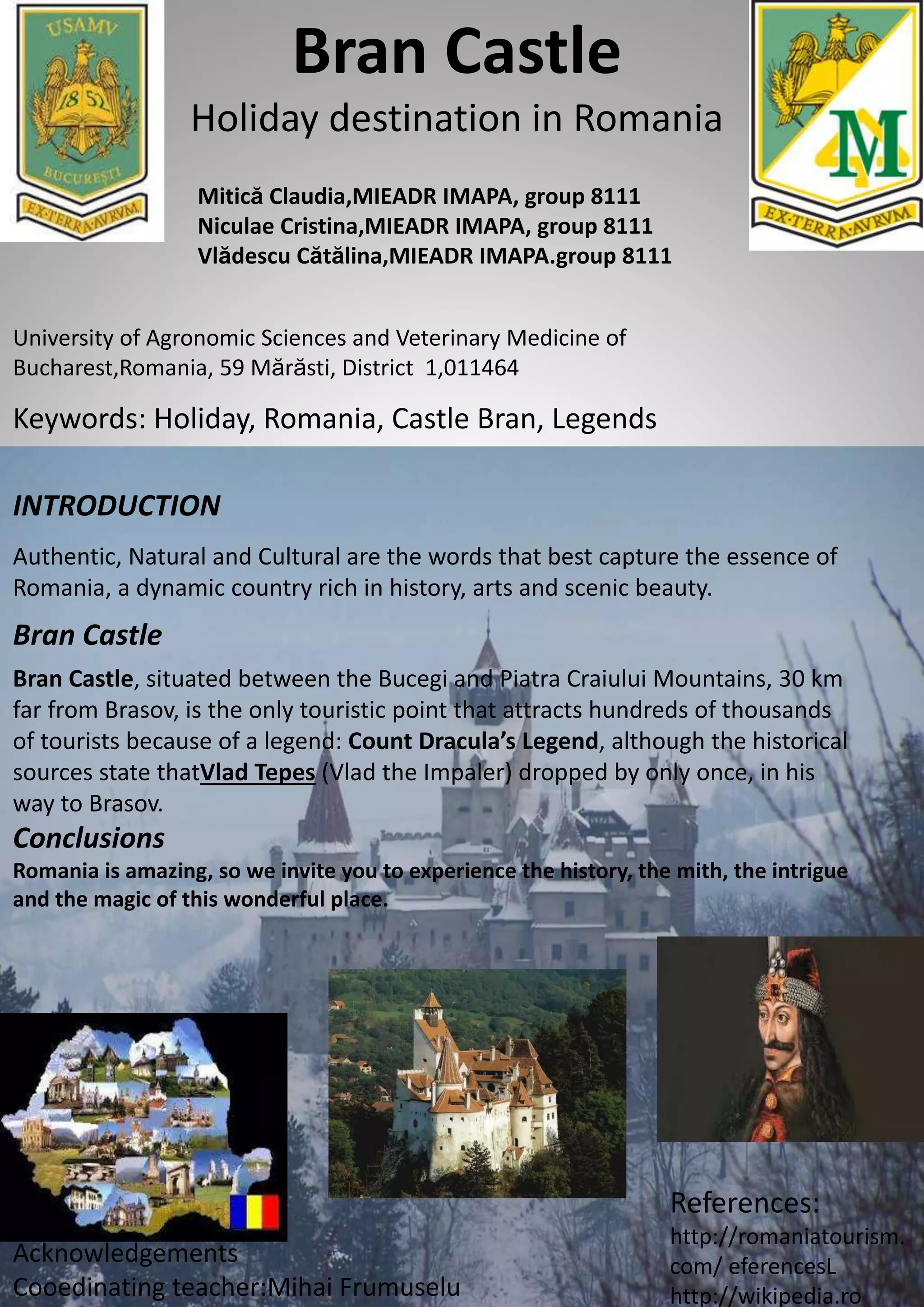 Bran Castle-Holiday destination in Romania | PDF