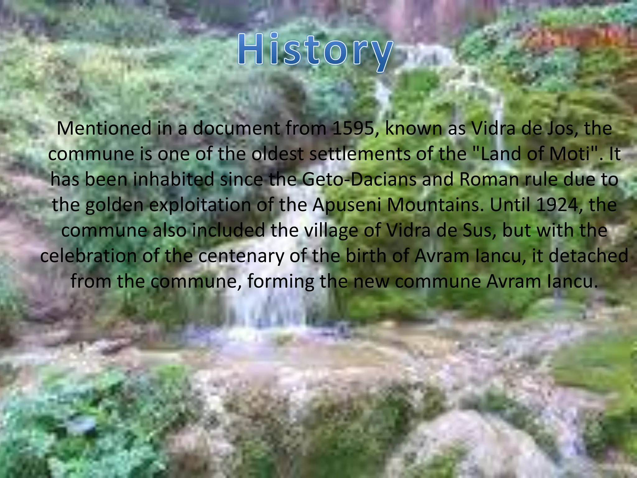 Vidra village in Alba | PPTX