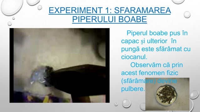 Proiect fenomene fizice și chimice | PPTX