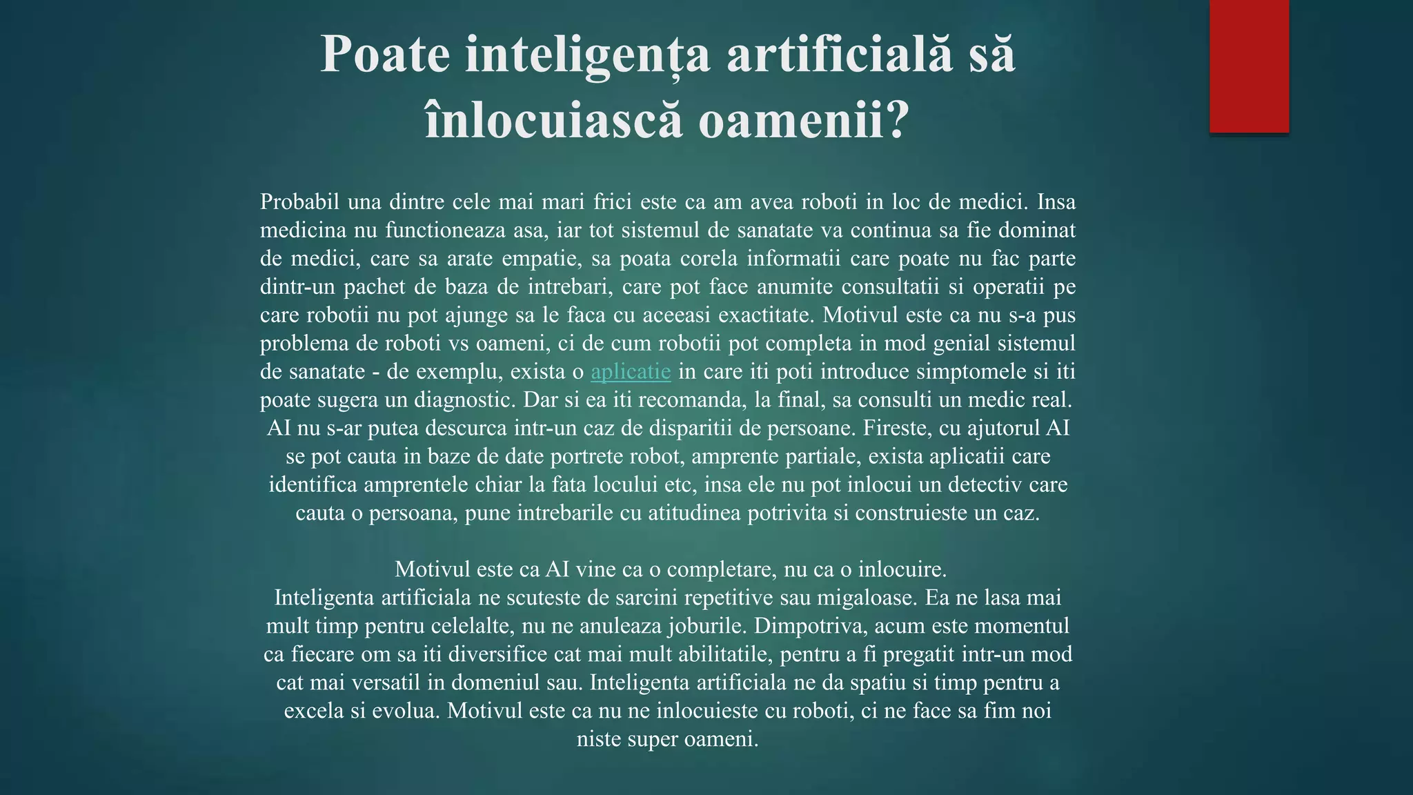 Proiect inteligenta artificiala | PPTX