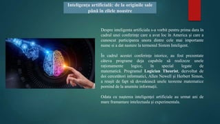 Proiect inteligenta artificiala | PPTX