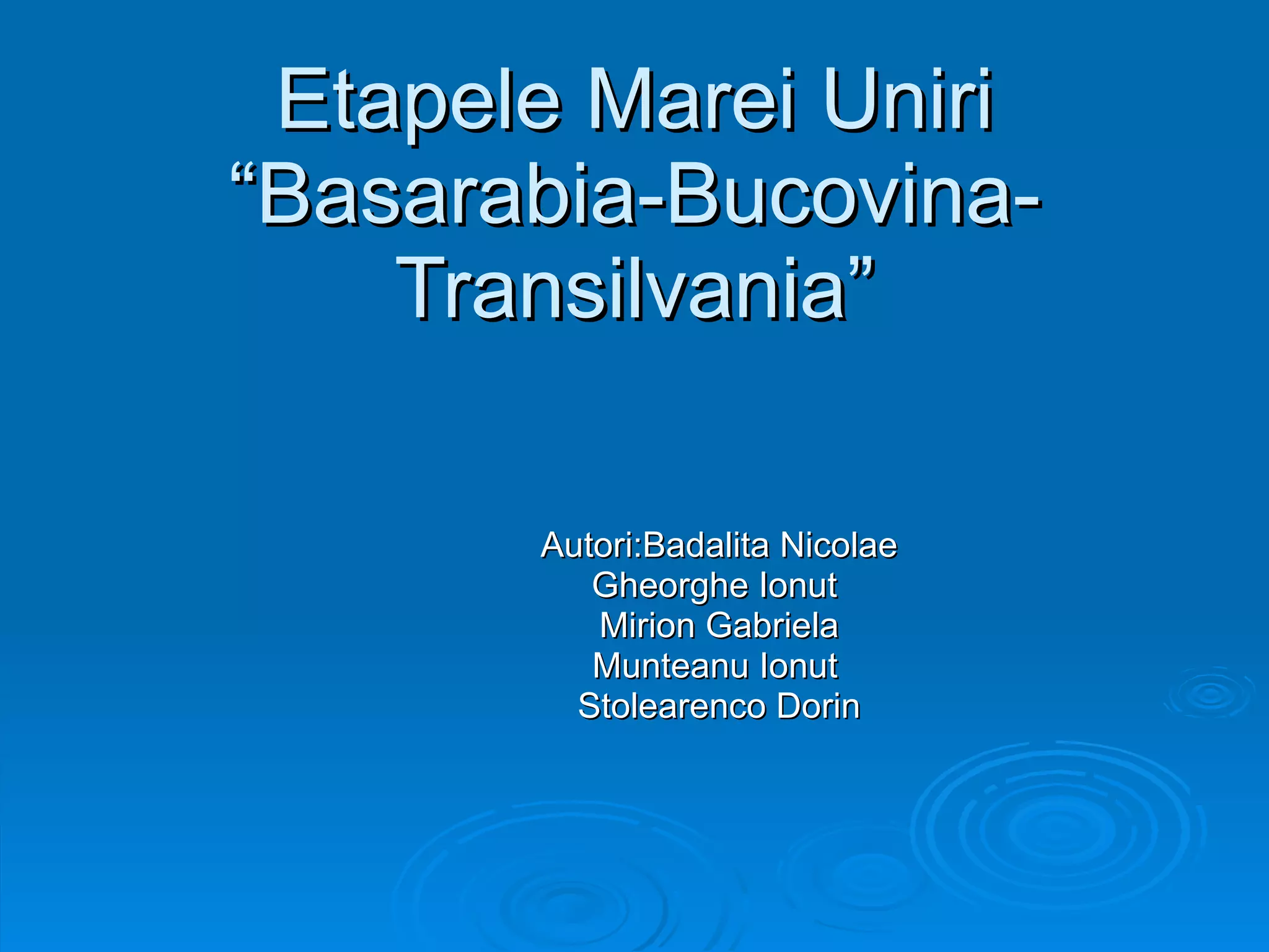 Proiect istorie | PPT