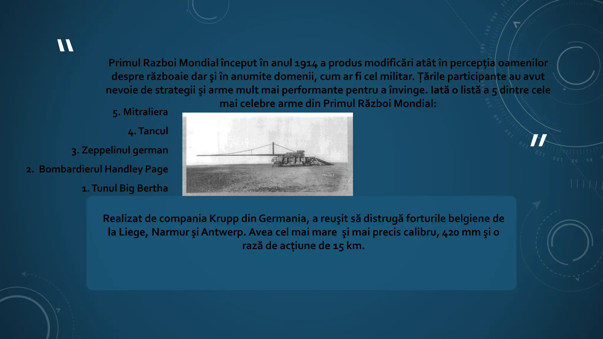 ARMAMENTUL FOLOSIT IN PRIMUL RAZBOI MONDIAL | PDF