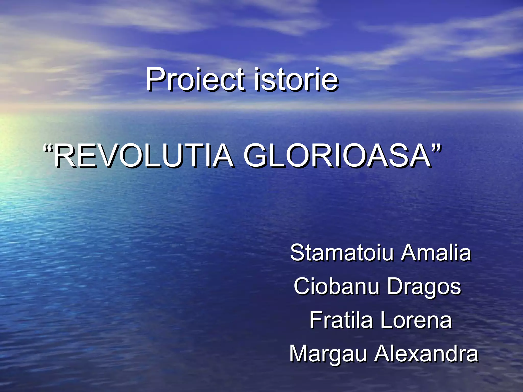 Proiect istorierevolutia engeza | PPT