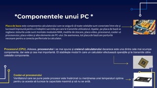 Proiect la Info/ COMPONENTELE CALCULATORULUI | PPTX