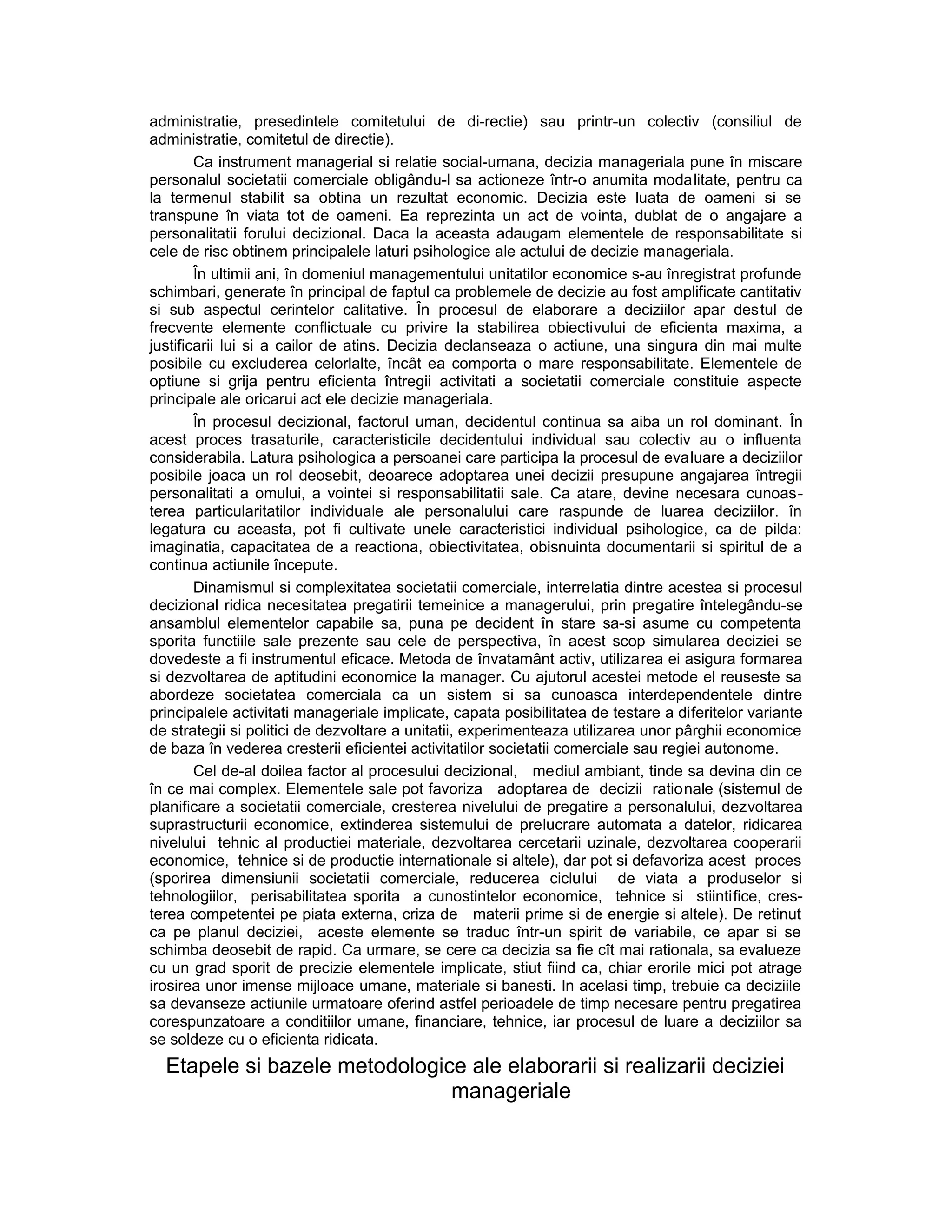 Proiect la management | DOC