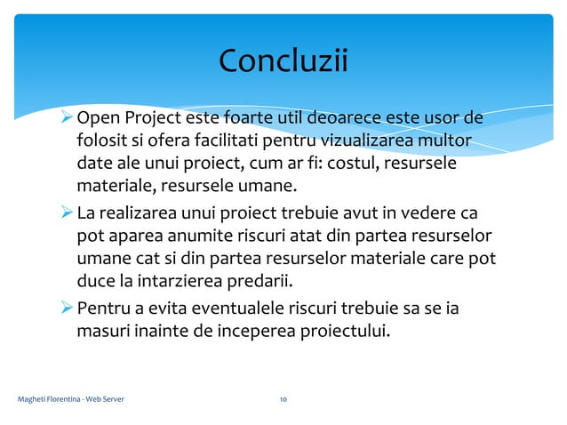 Proiect la managementul proiectelor software | PPT