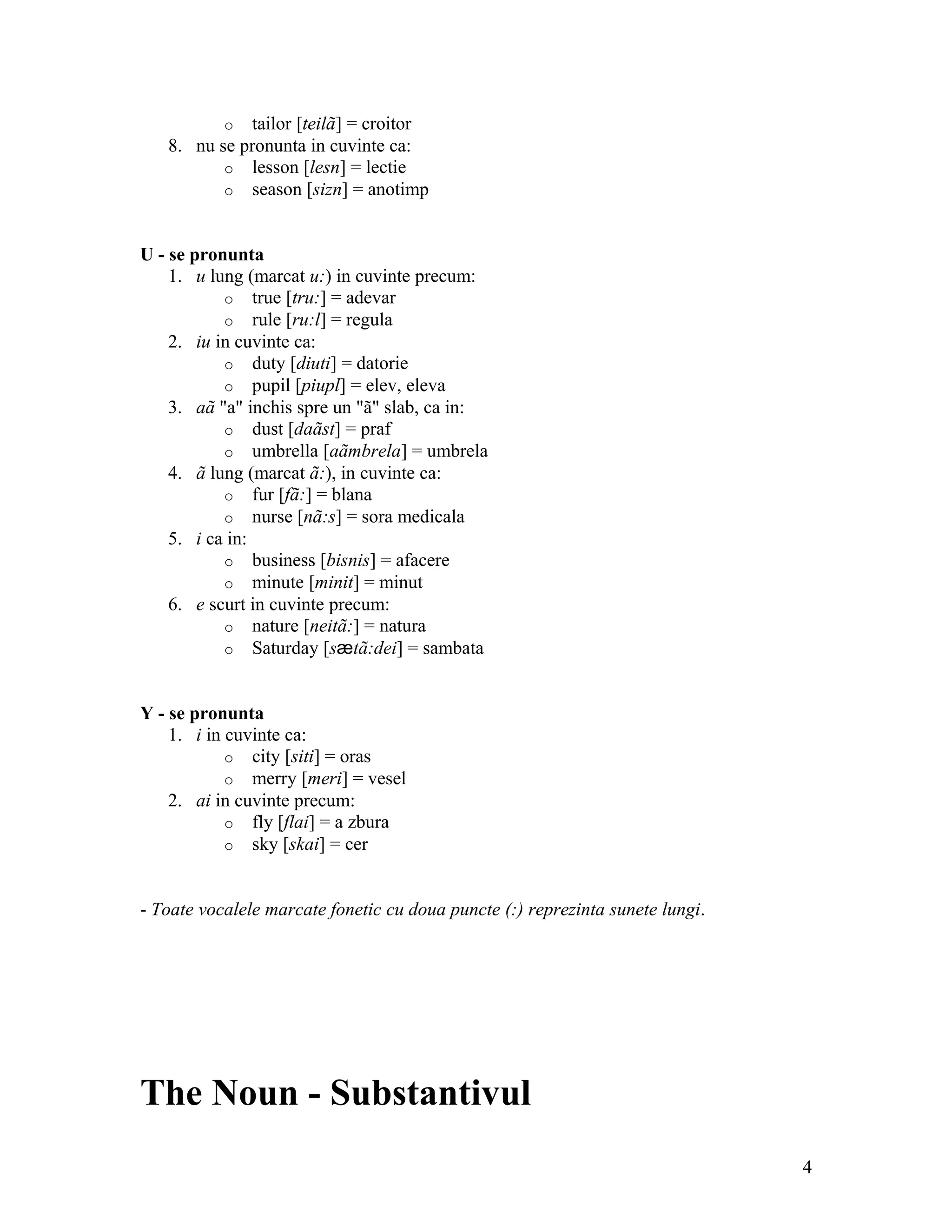 Gramatica limbii engleze, inclusiv exercitii | DOC