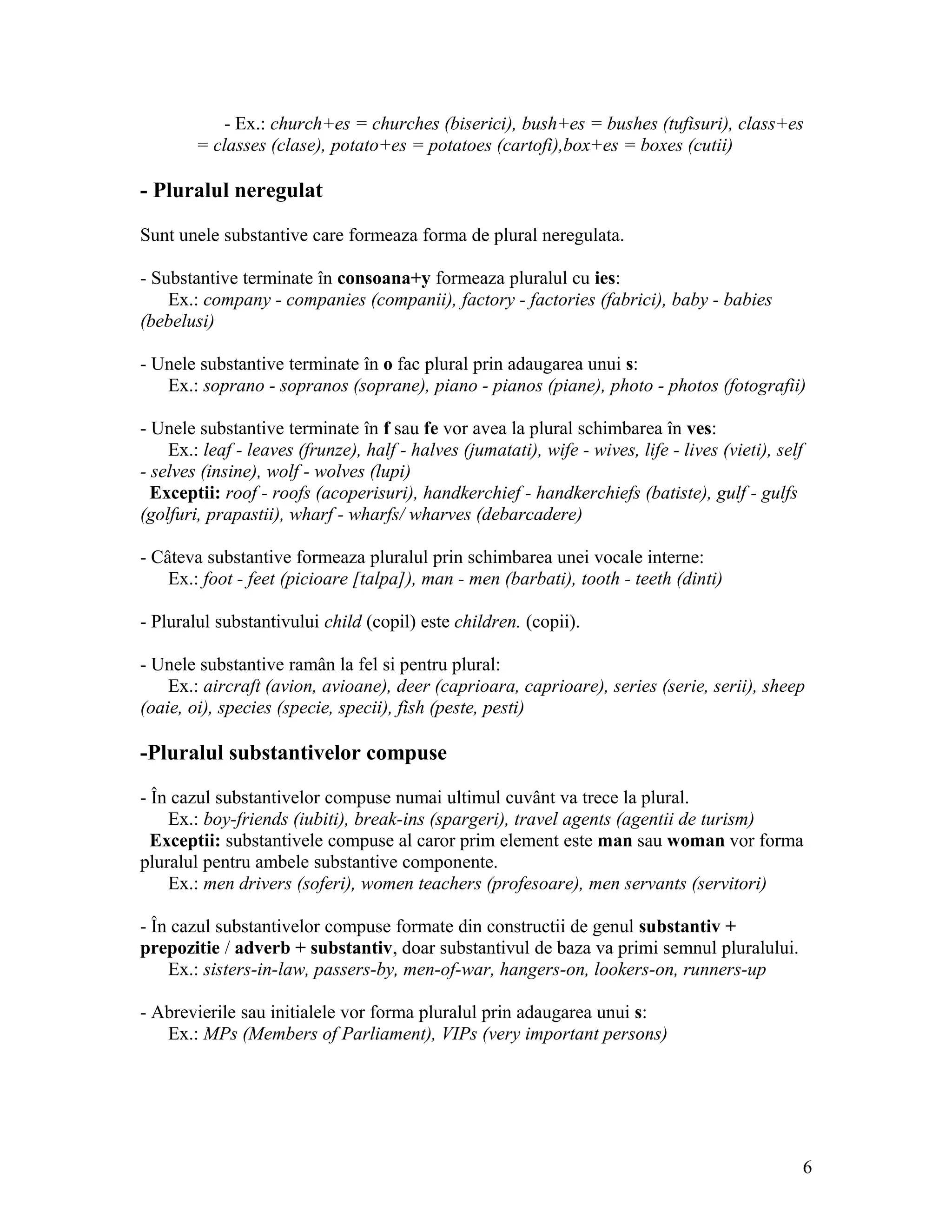 Gramatica limbii engleze, inclusiv exercitii | DOC