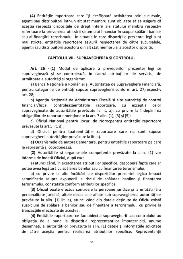 Proiect de lege pentru prevenirea şi combaterea spălării banilor | PDF