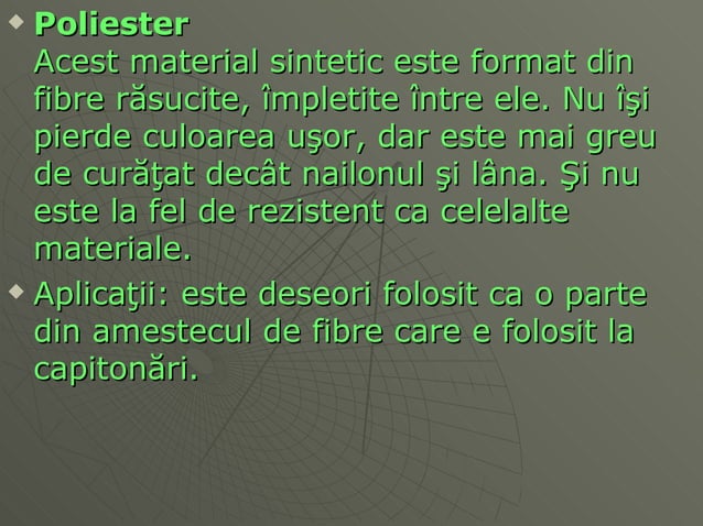 Proiect materiale sintetice si naturale - Echipa 2 | PPT