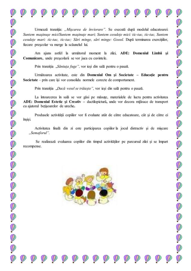 Proiect mijloace de transport cu chenar | DOCX