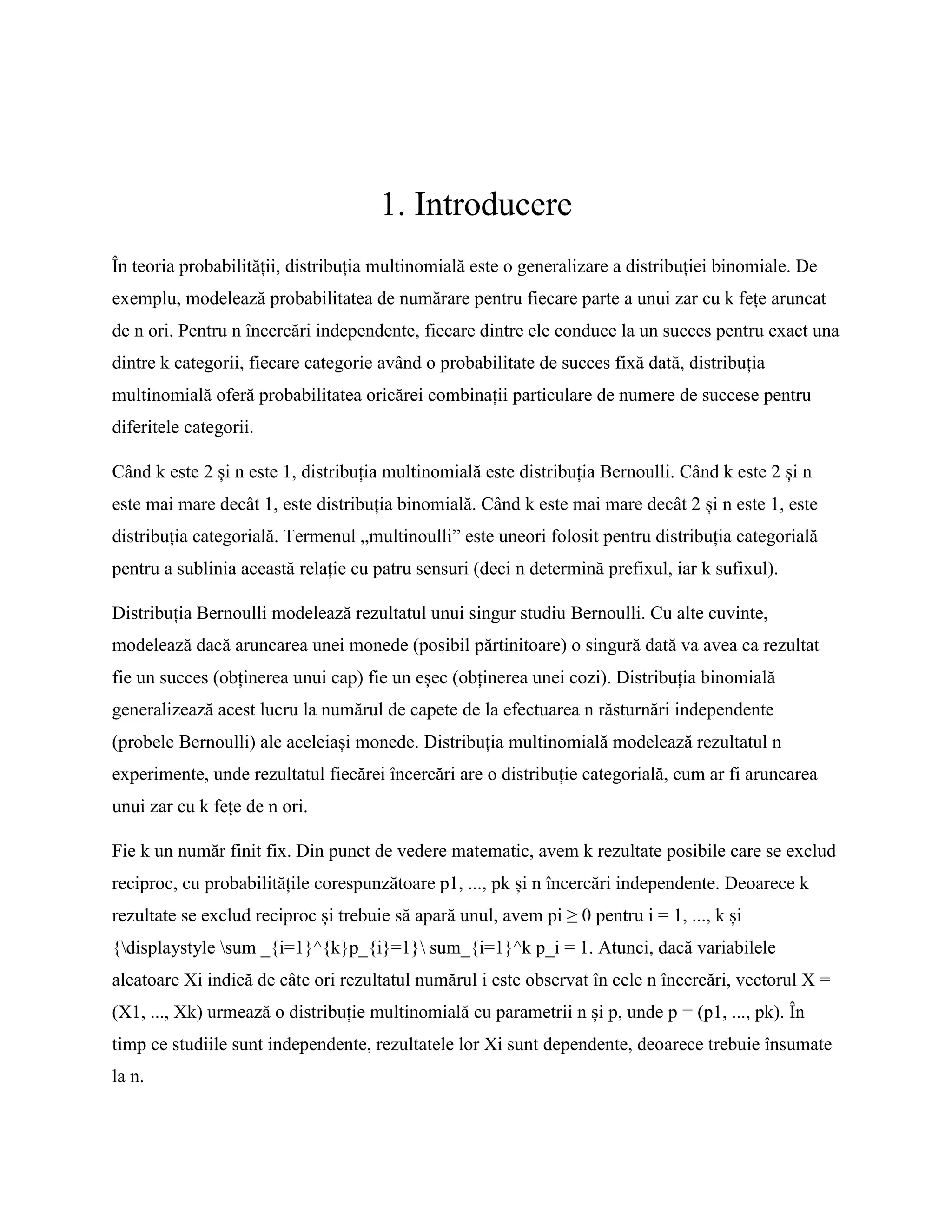 Distributia multinomiala | DOCX