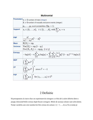 Distributia multinomiala | DOCX