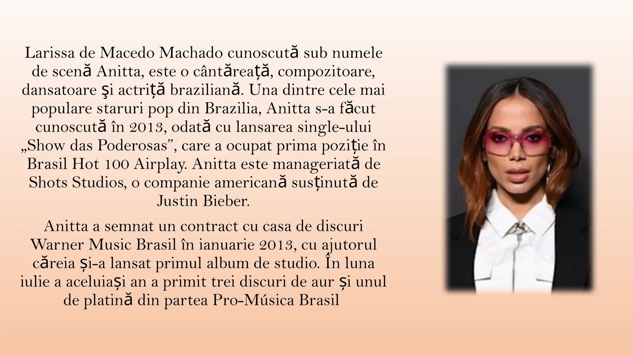 proiect muzica powerpoint despre Anittaa | PPT