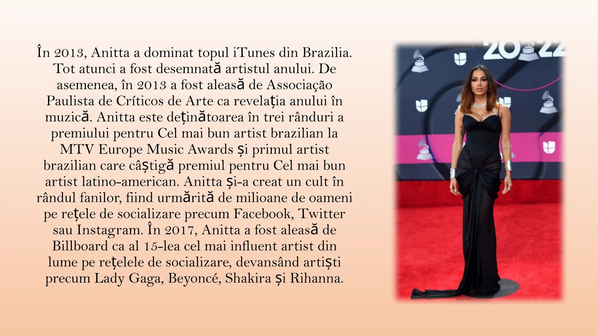 proiect muzica powerpoint despre Anittaa | PPT