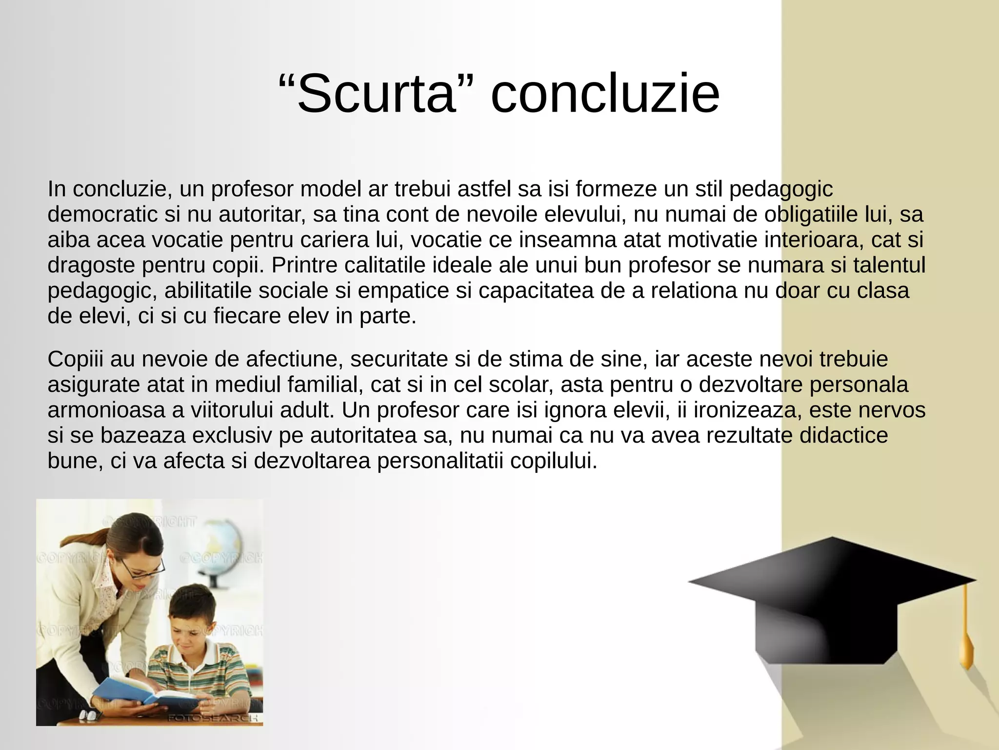 Relatia Profesor - Elev | PPT