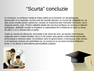 Relatia Profesor - Elev | PPT
