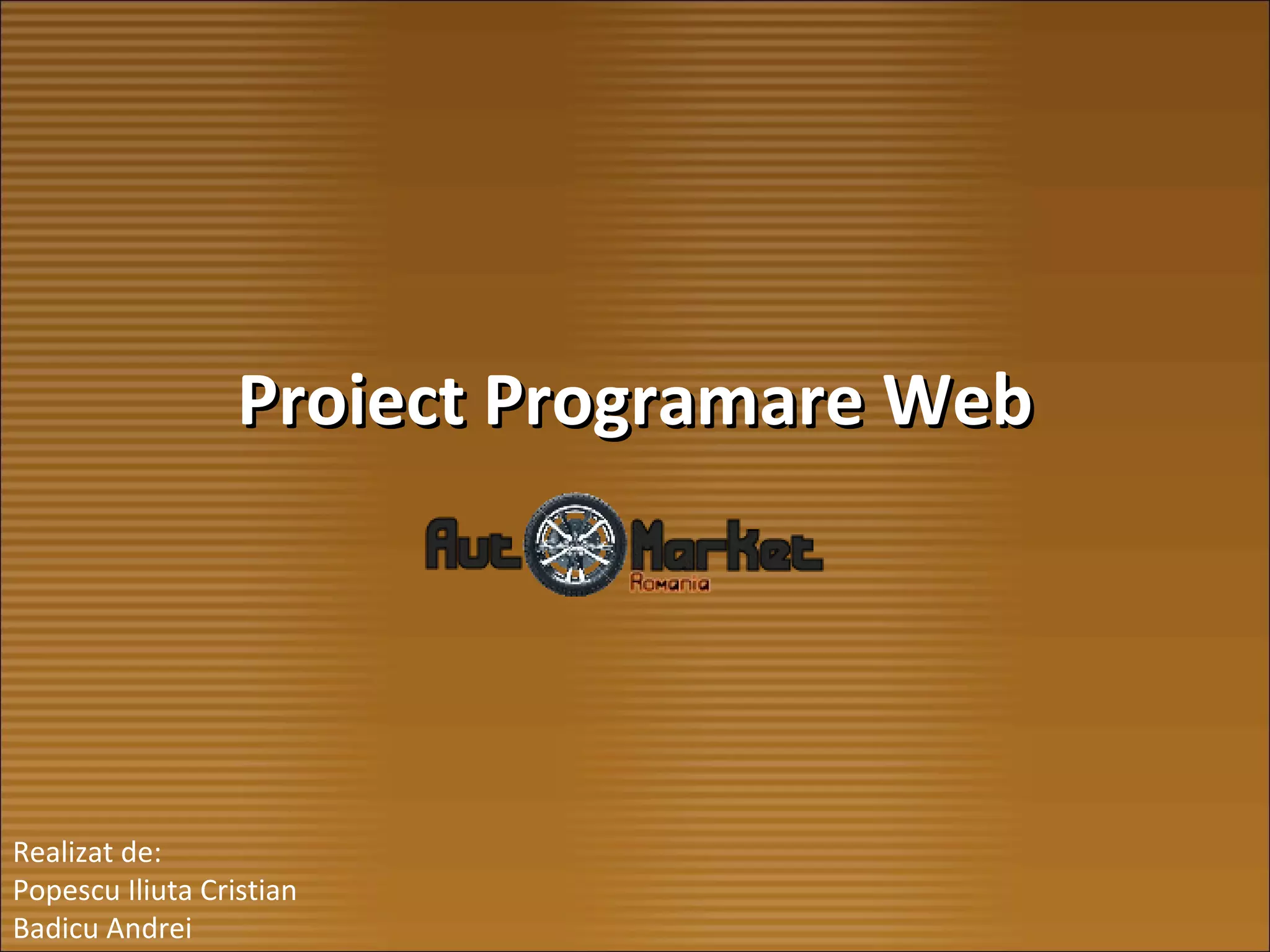Proiect programare web | PPT
