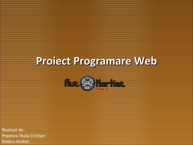 Proiect programare web | PPT