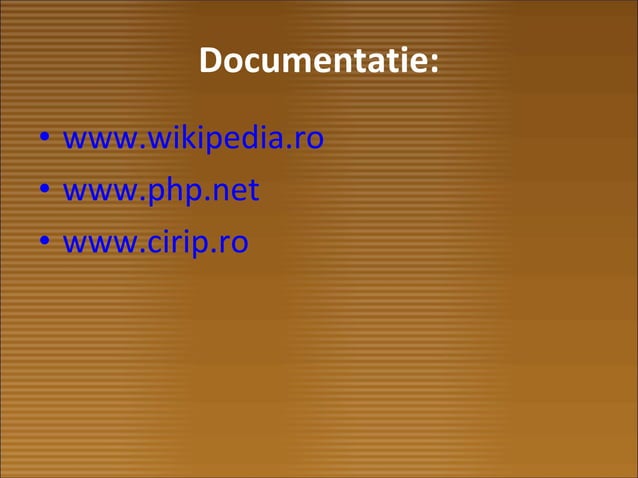 Proiect programare web | PPT
