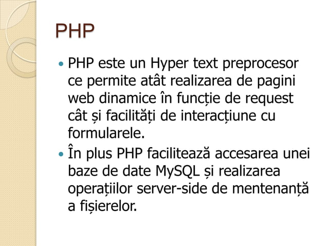 Proiect programare web | PPT