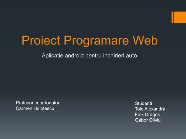 Proiect programare web | PPTX
