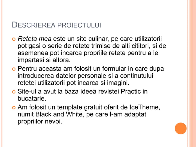 Proiect programare web | PPT