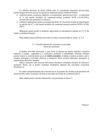 Proiect rom cic.la economia constructilor | DOC