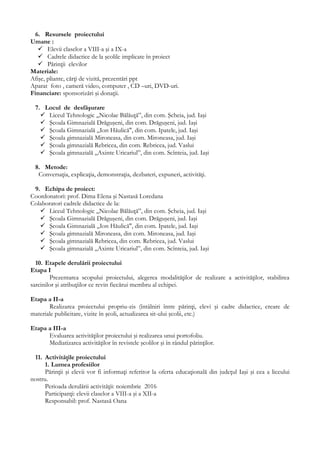 Proiect Școala mea pentru viitor | PDF