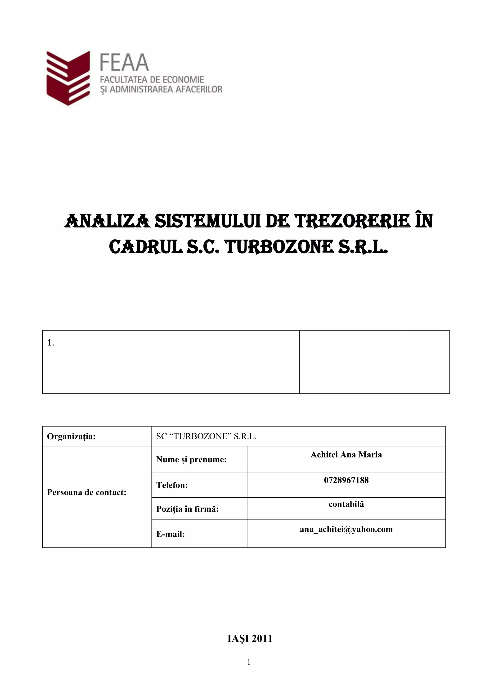 Proiect trezorerie asi | PDF