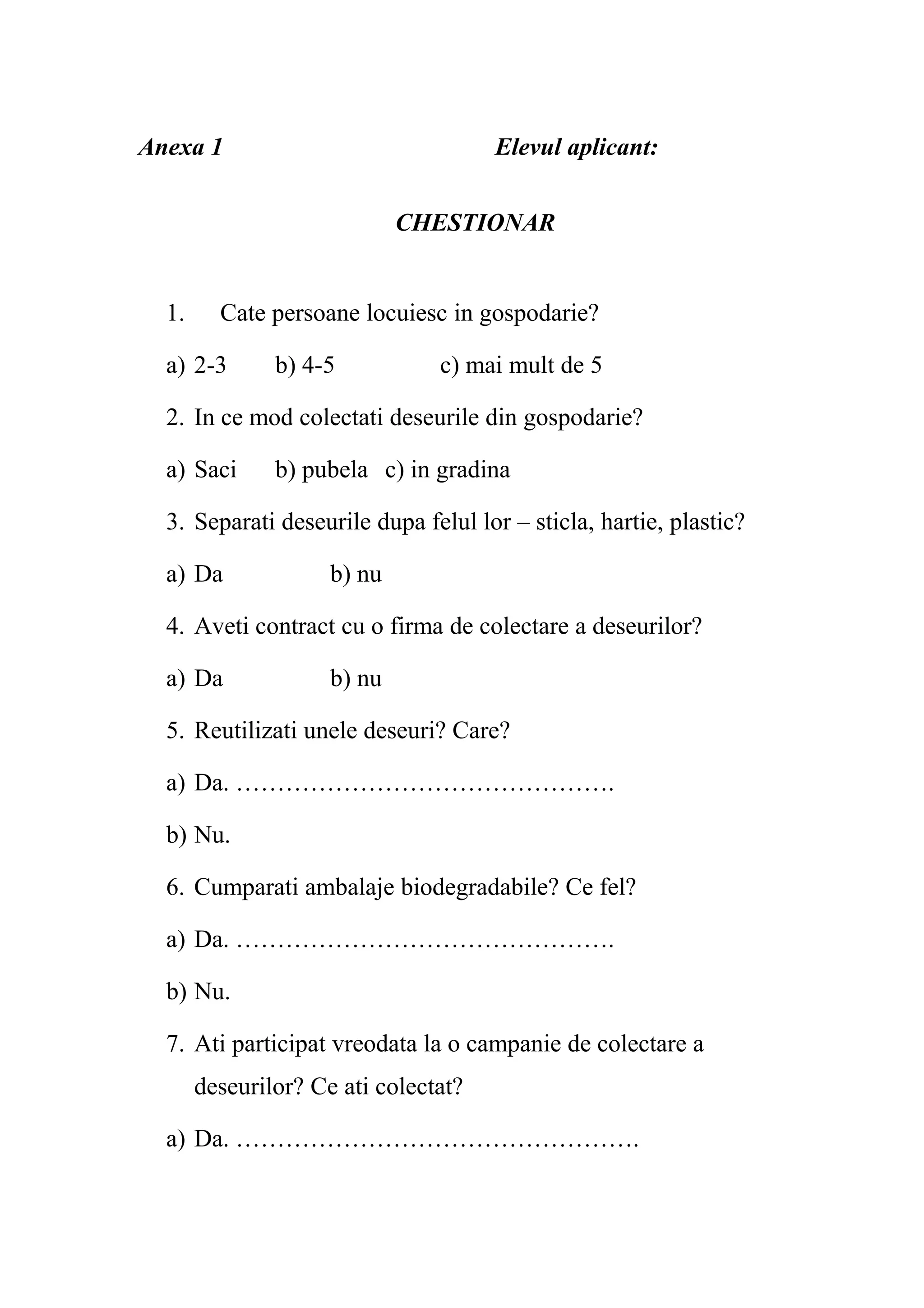 Proiect u.e.+mediu | DOC