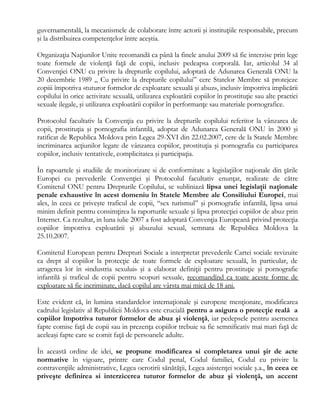 Proiectul Legii Pentru Modificarea Completarea Actelor Legislative Violenta Copii Pornografii | PDF