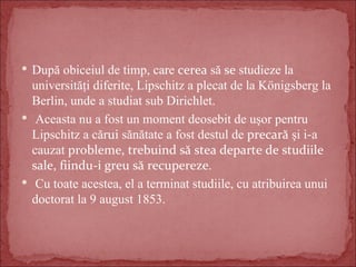 Rudolf Otto Sigismund Lipschitz | PPT