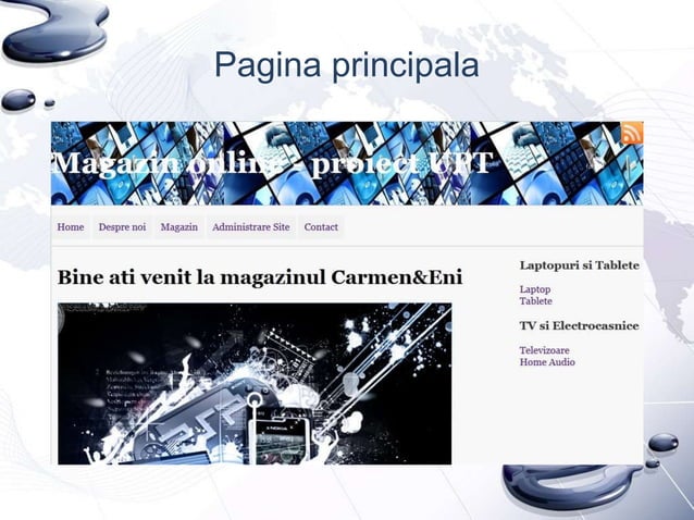 Proiect web e&c magazin | PPTX