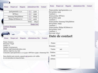 Proiect web e&c magazin | PPTX