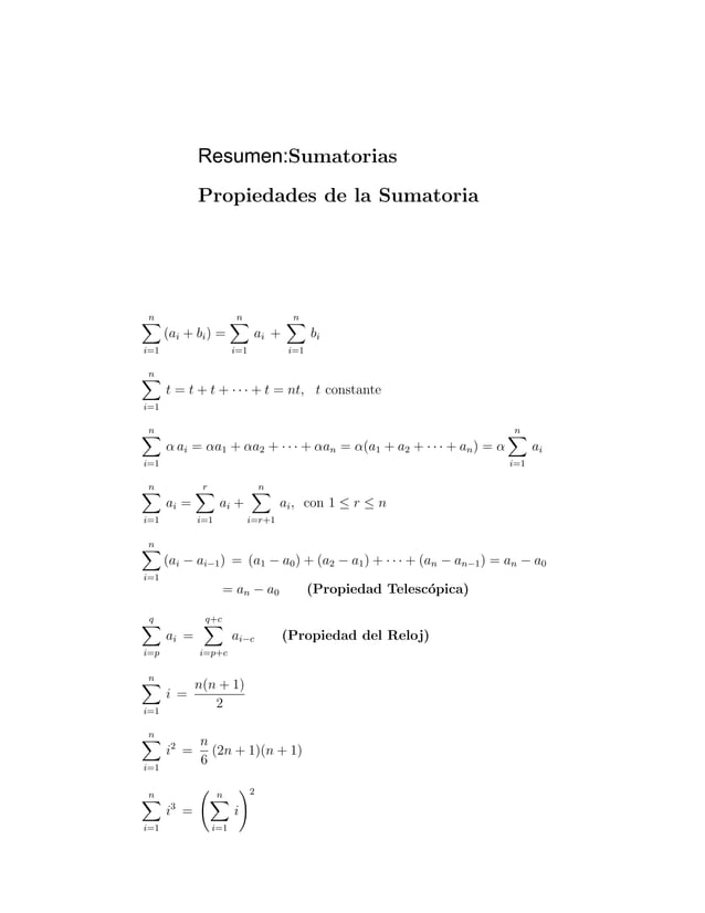 Proiedades.sumatorias | PDF
