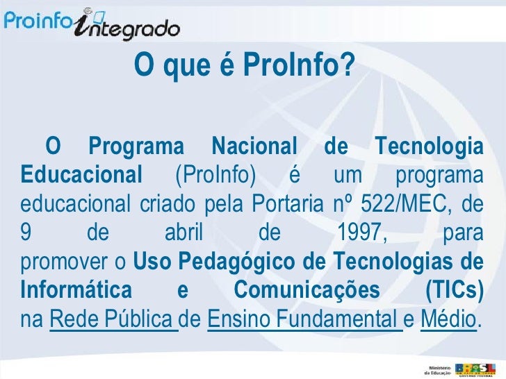 Proinfo Integrado Estrutura