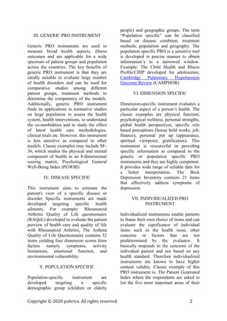 Pro instrument and its types - pubrica | PDF