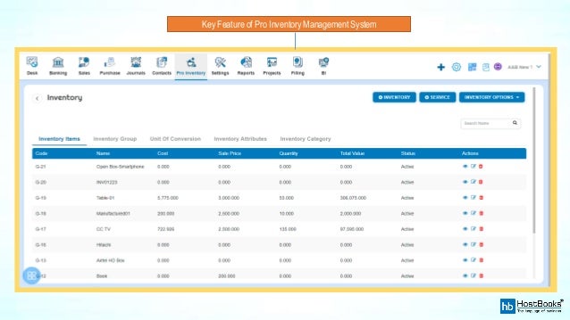 HostBooks - An Effective Inventory Management Software | PPTX
