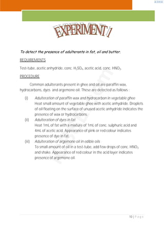 Proj._Food_adeltration chemistry project | PDF