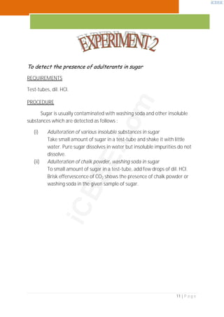 Proj._Food_adeltration chemistry project | PDF